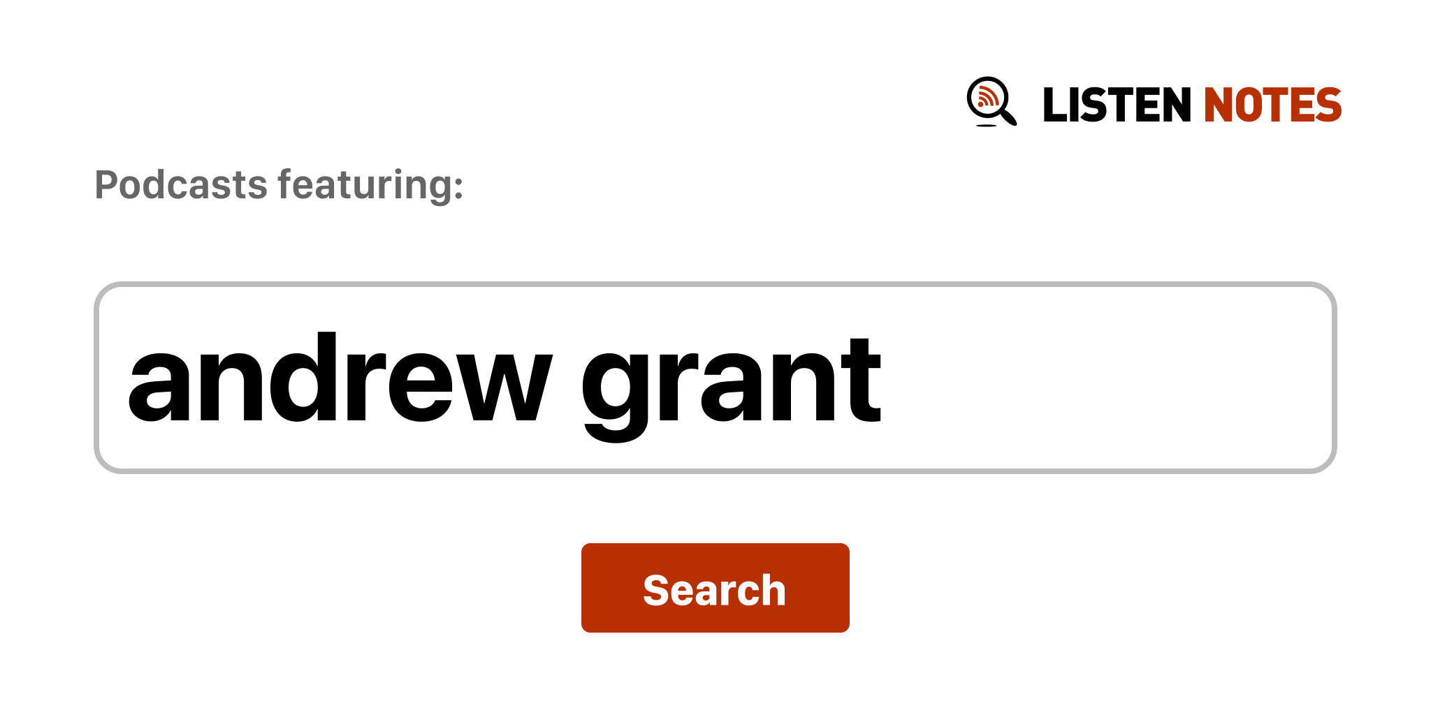 Andrew Grant - Top podcast episodes